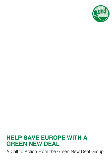 Discussion paper: Help save Europe with a Green New Deal — The Green ...